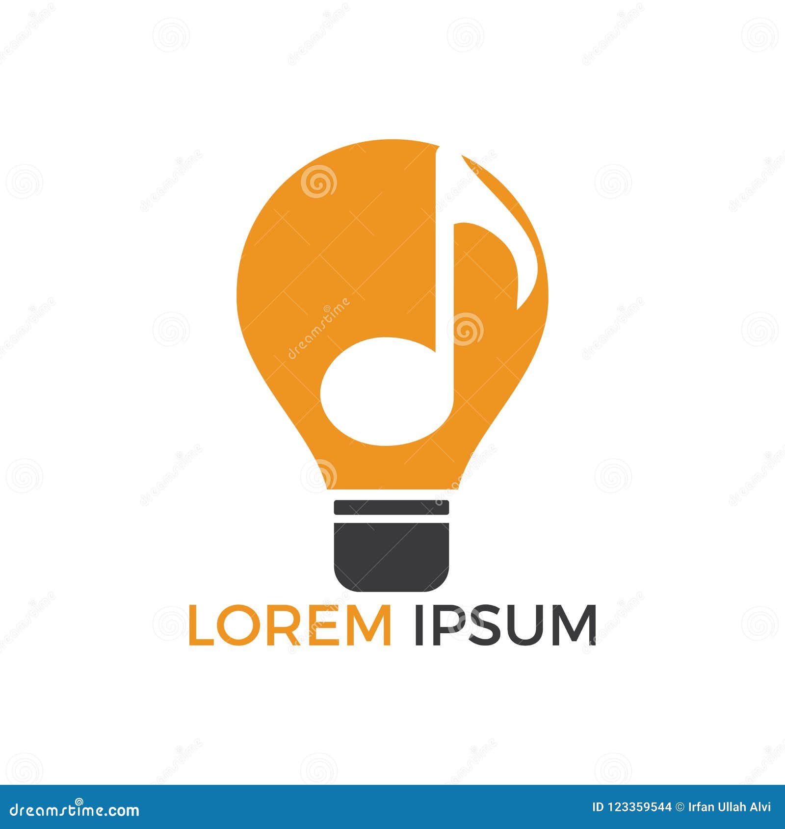 Creative Music Note Sign and Light Bulb Symbol. Stock Vector ...