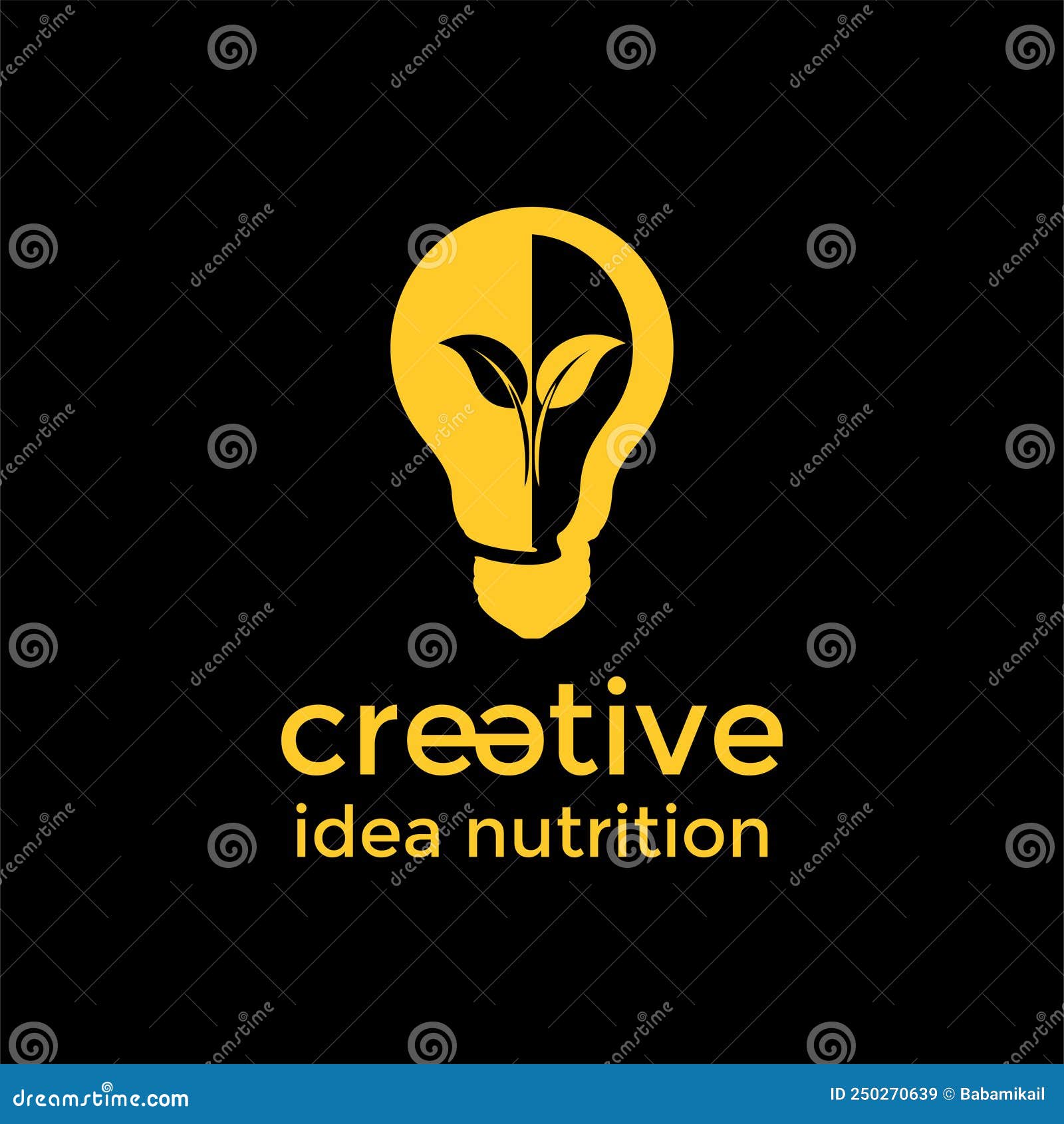 Creative Idea Nutrition Vector Logo Illustration Design, Icon To ...