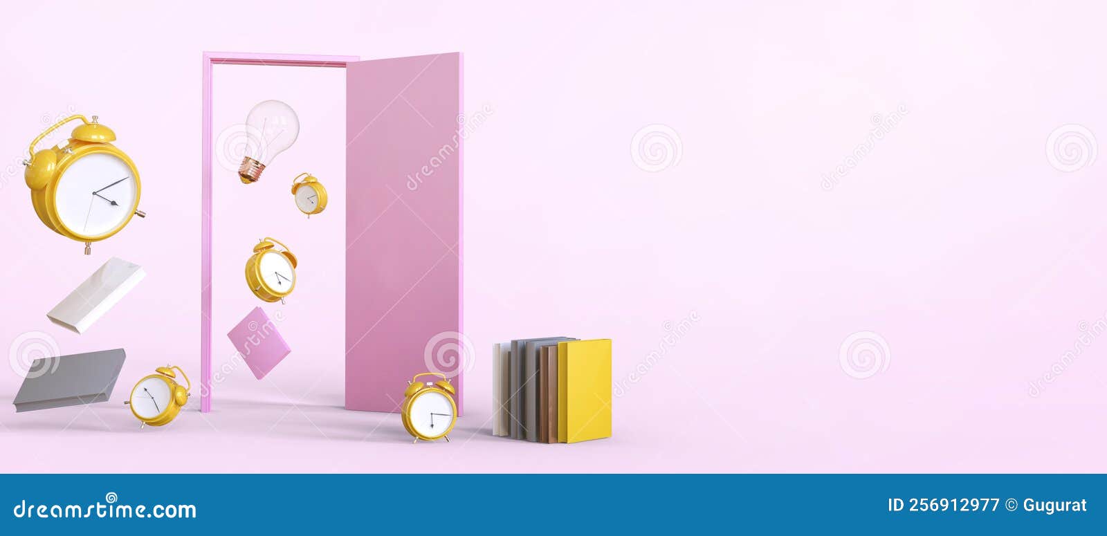 Creative Idea. Online Learning Concept in a Short Time To Open the Door ...