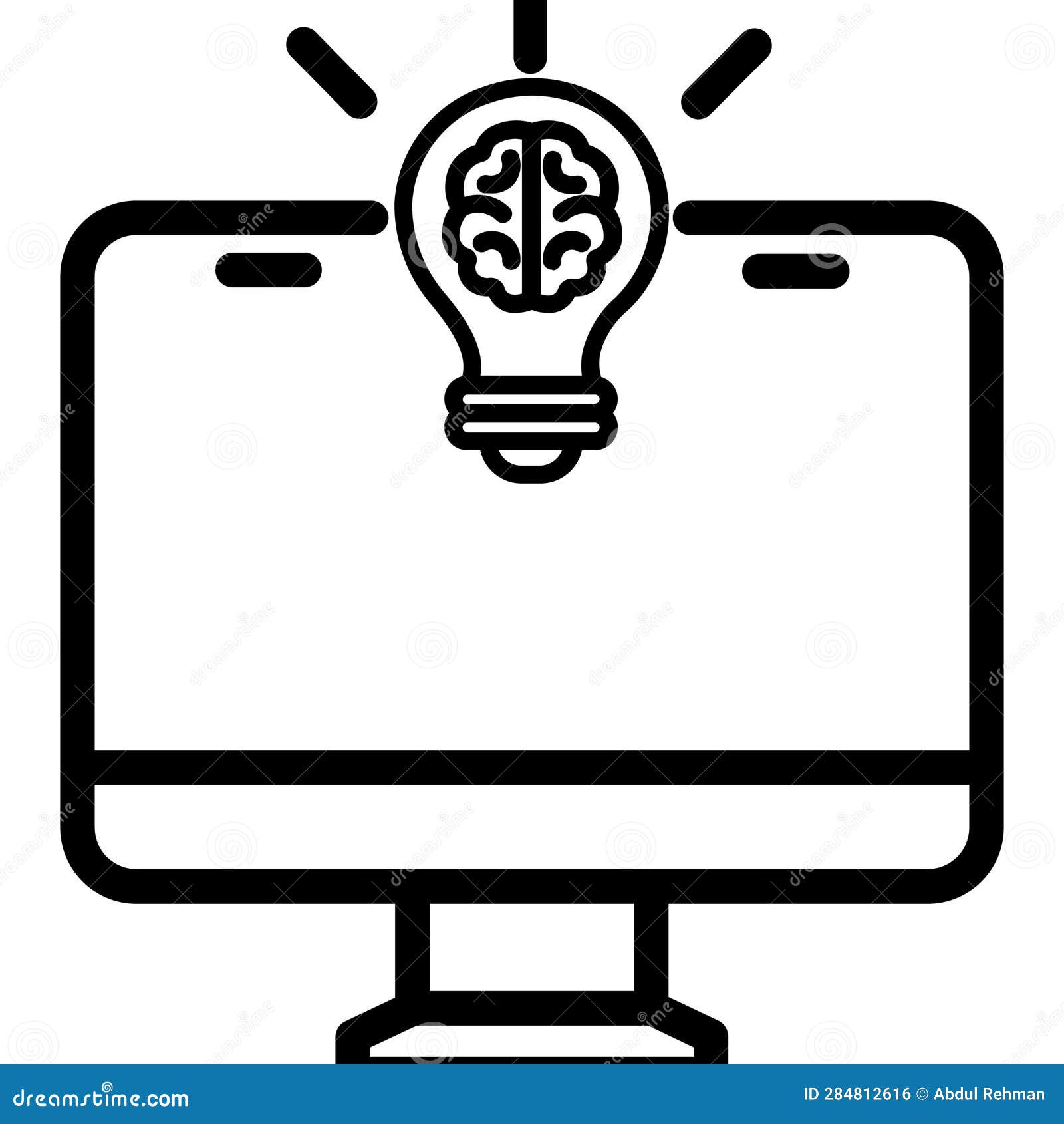 Creative Idea Outline Vector Icon that Can Easily Edit or Modify. Stock ...