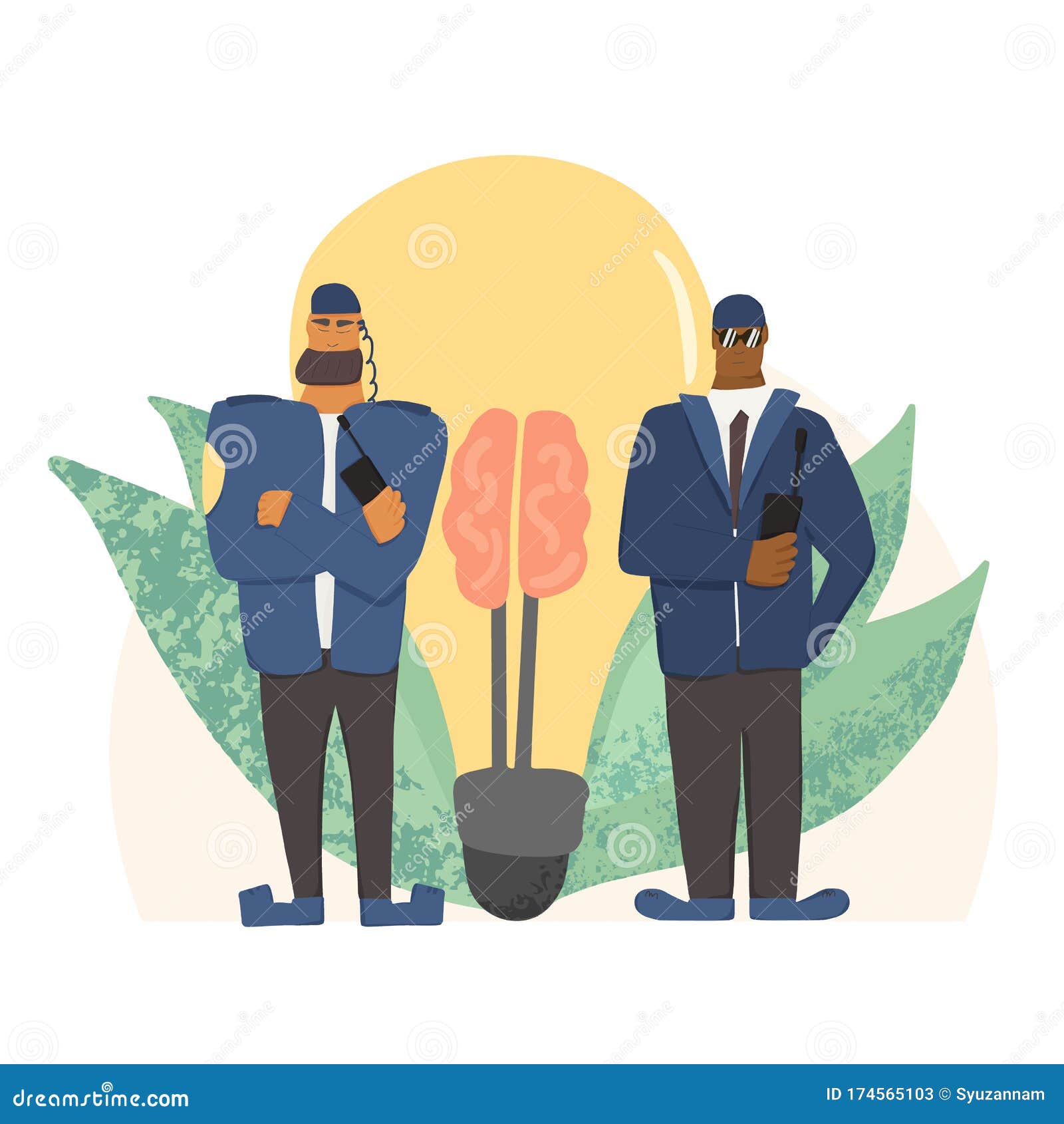 Security Guard Man Person Concept. Vector Design Stock Vector ...