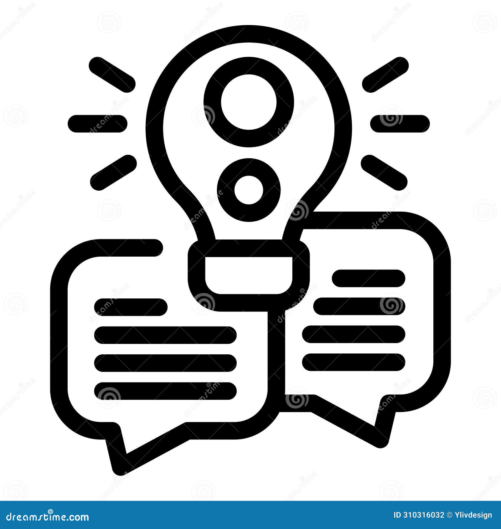 Creative Idea Solution Icon Outline Vector. Brainstorming Corporate ...