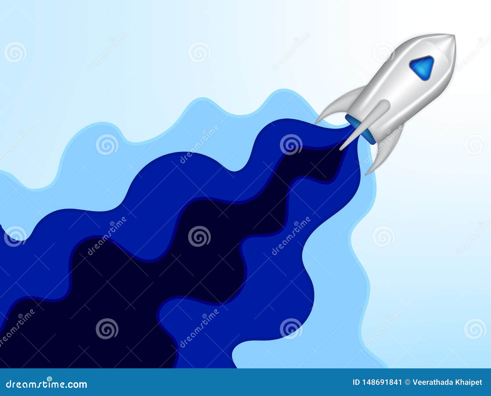 Creative Idea , Space Rocket Launch Stock Vector - Illustration of ...