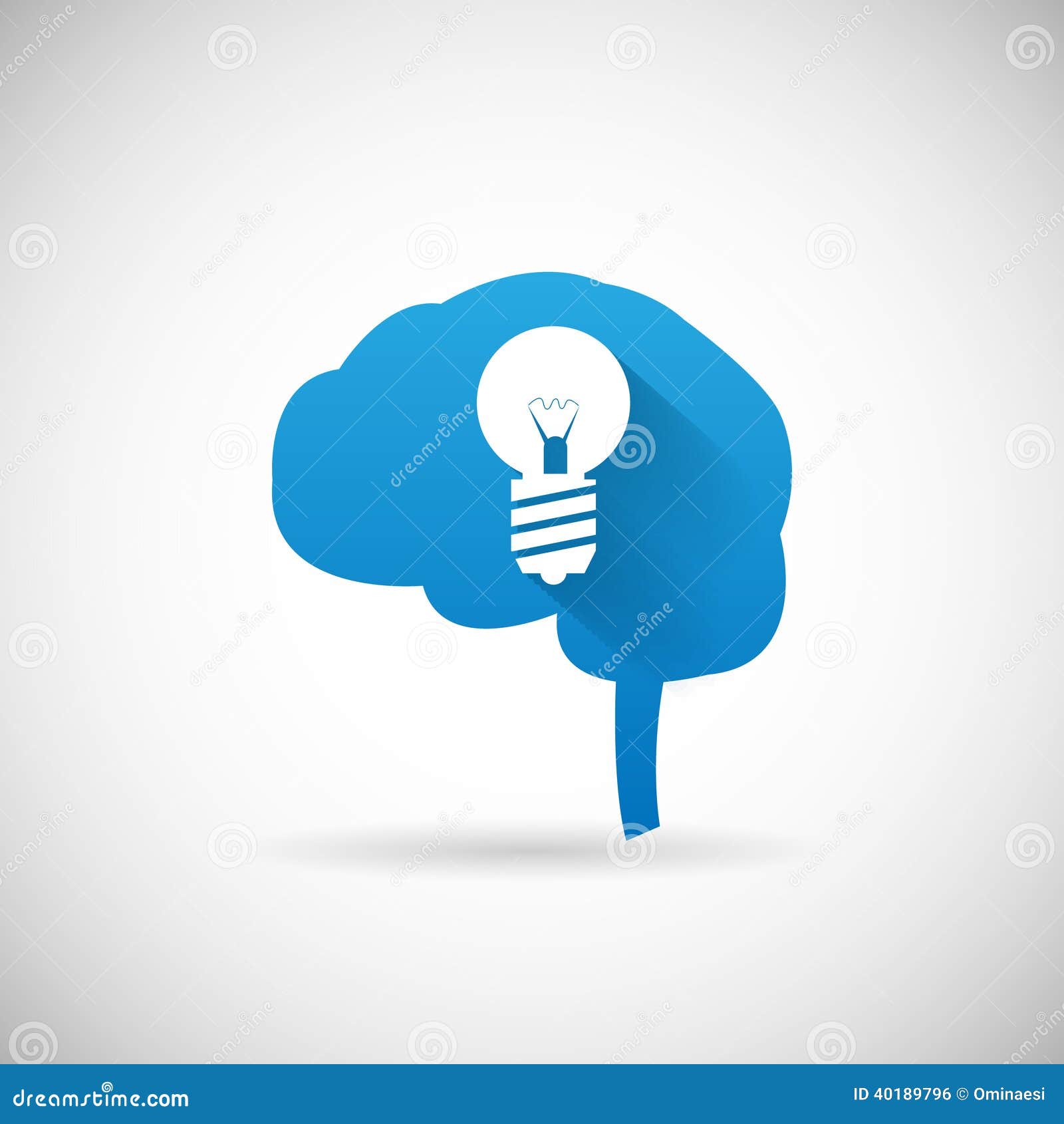 Symbol Of The Brain Thinking Vector Illustration | CartoonDealer.com ...