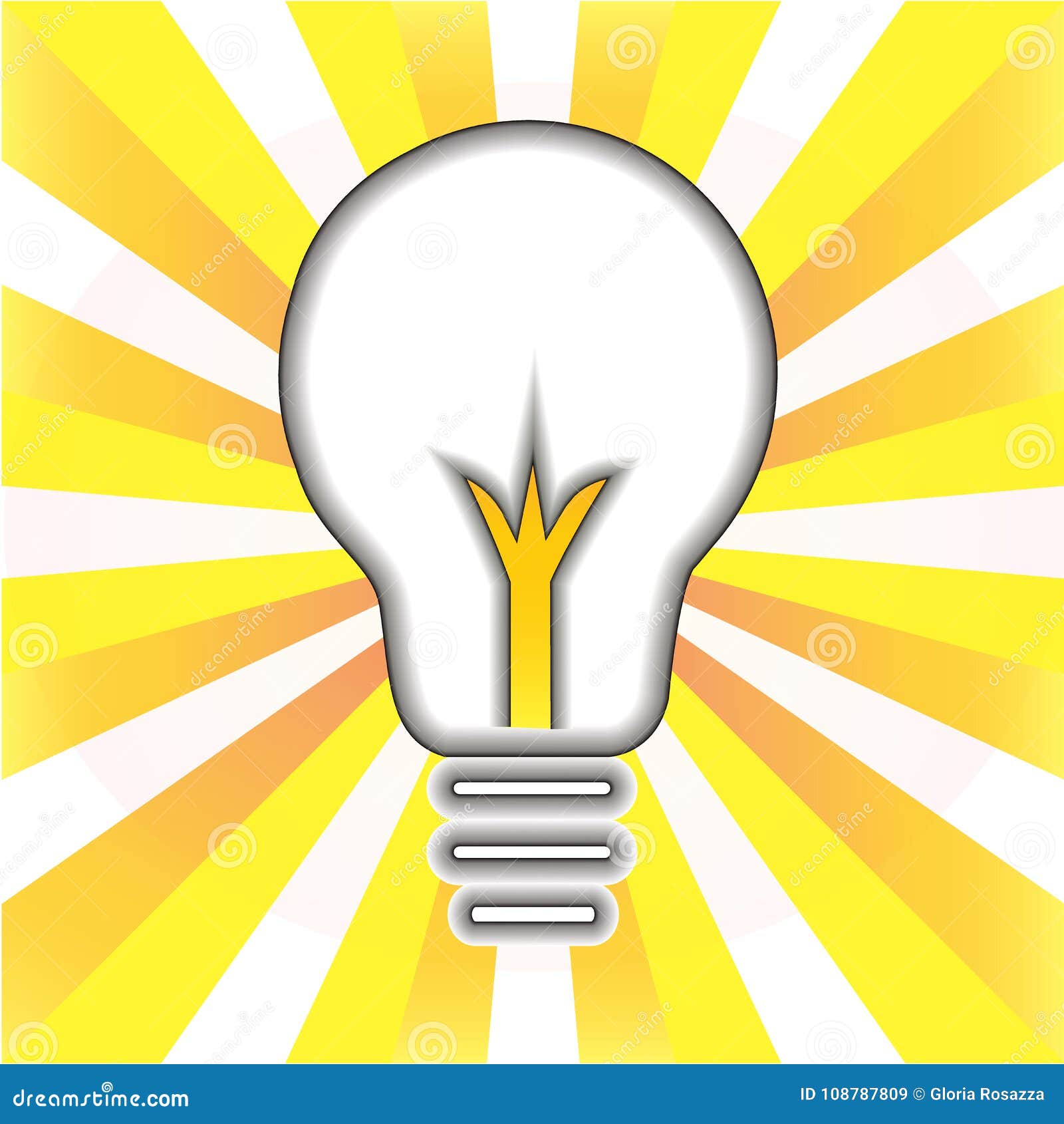 Creative Idea Symbol. Light Bulb Success Concept Icon Logo Cartoon ...