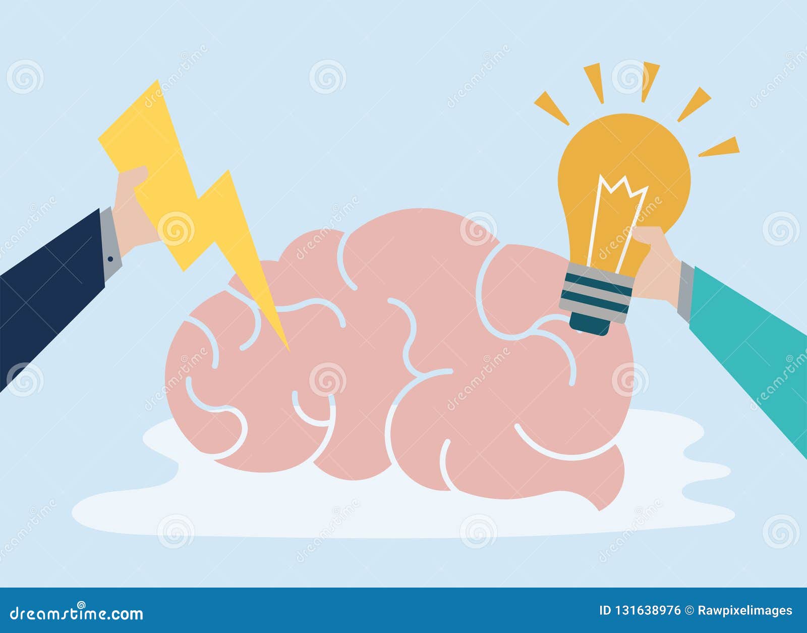 Creative Idea and Thinking Brain Icon Stock Vector - Illustration of ...