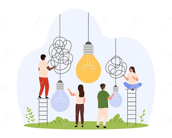 Creative Idea To Solve Problem, Goal To Understand, Simplify Complex Task of Tiny People Stock ...