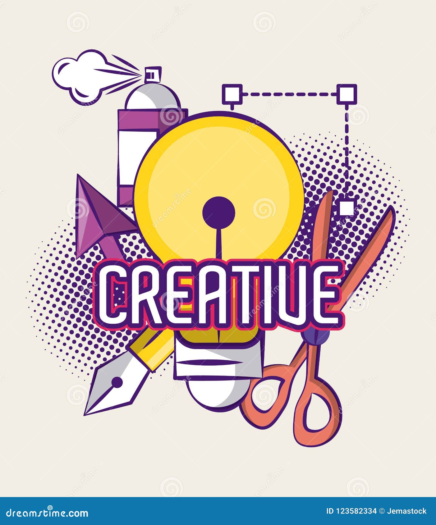 Creative ideas and colors stock vector. Illustration of colors - 123582334