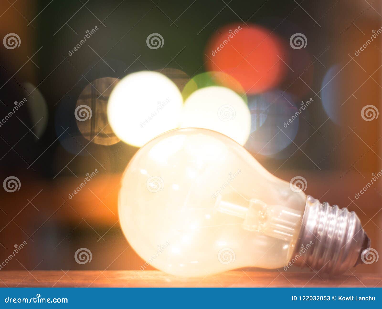 Creative Ideas Concept, Lightbulb with Bokeh for New Ideas, Object ...