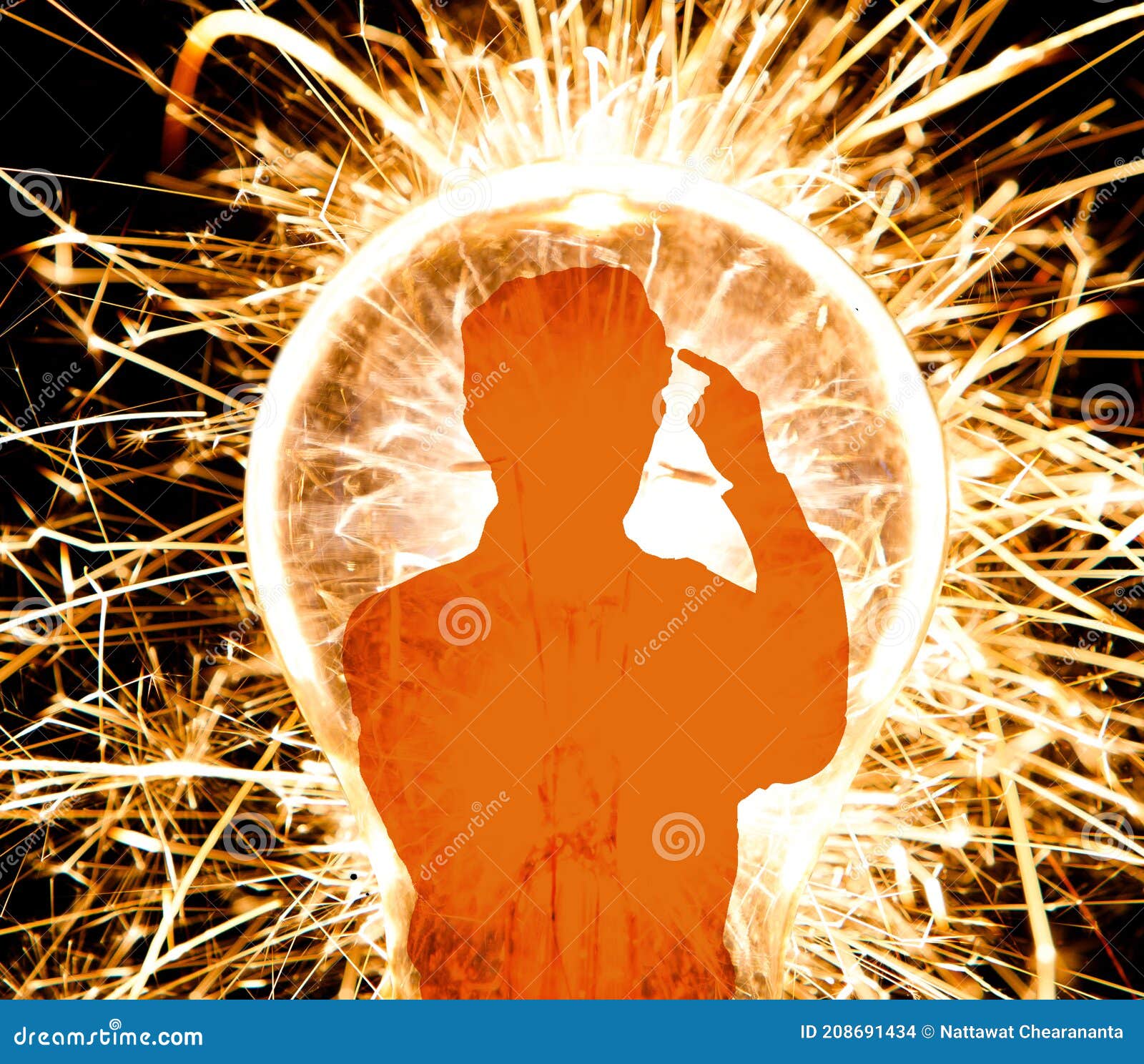 Creative Ideas Explode from Light Bulb Thinking Background Stock Photo ...