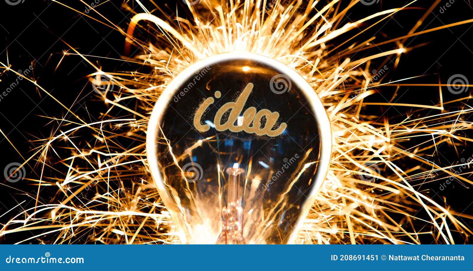 Creative Ideas Explode from Light Bulb Thinking Background Stock Image ...