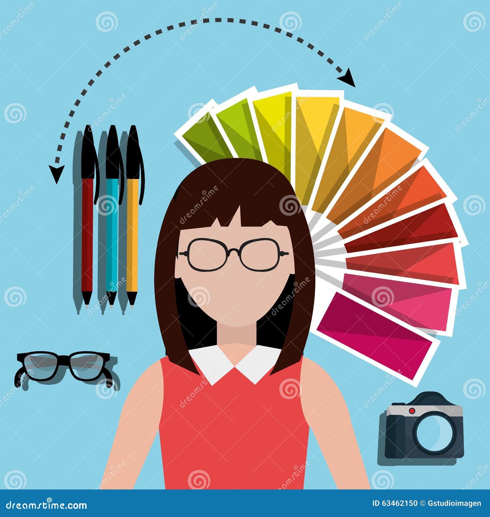 Creative Ideas Graphic Designer Stock Illustration - Illustration of ...