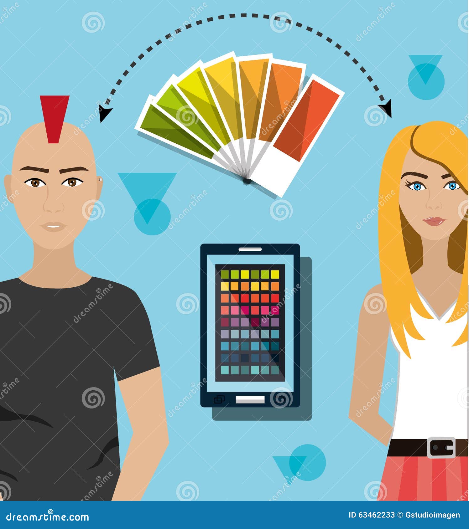 Creative Ideas Graphic Designer Stock Illustration - Illustration of ...