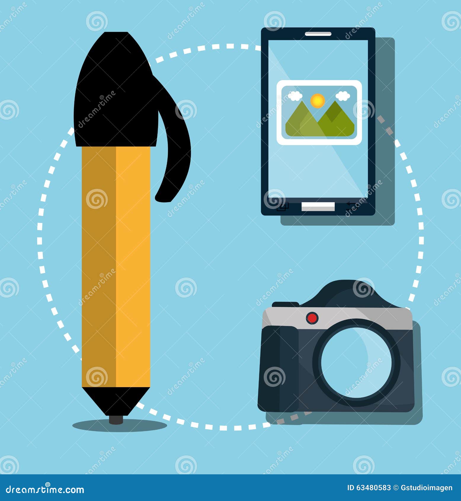 Creative Ideas Graphic Designer Stock Illustration - Illustration of ...