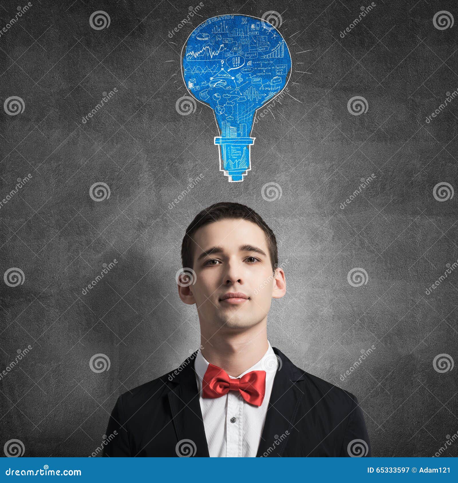 Creative ideas in head stock image. Image of looking - 65333597