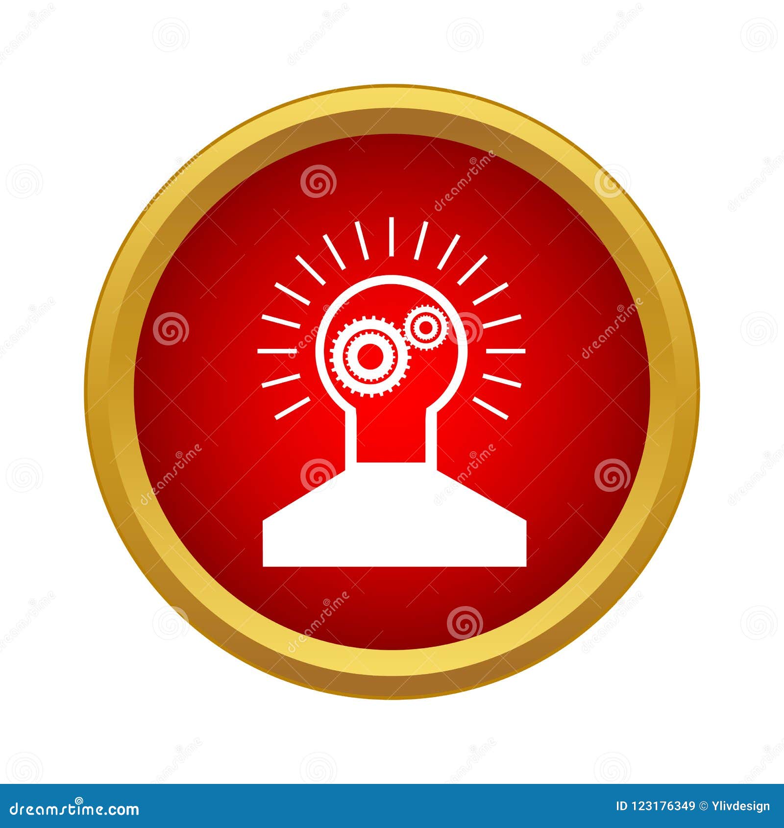 Creative Ideas Icon, Simple Style Stock Illustration - Illustration of ...