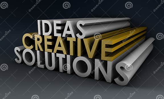 Creative Ideas and Solutions Stock Illustration - Illustration of ...