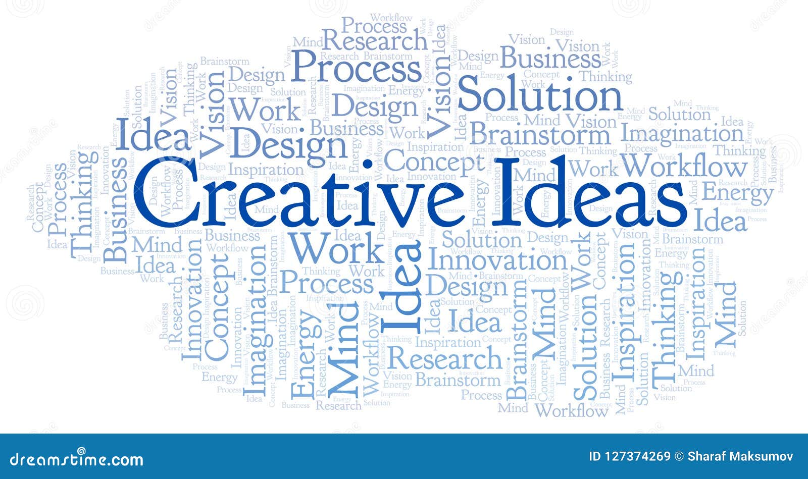Creative Ideas Word Cloud, Made with Text only. Stock Illustration ...