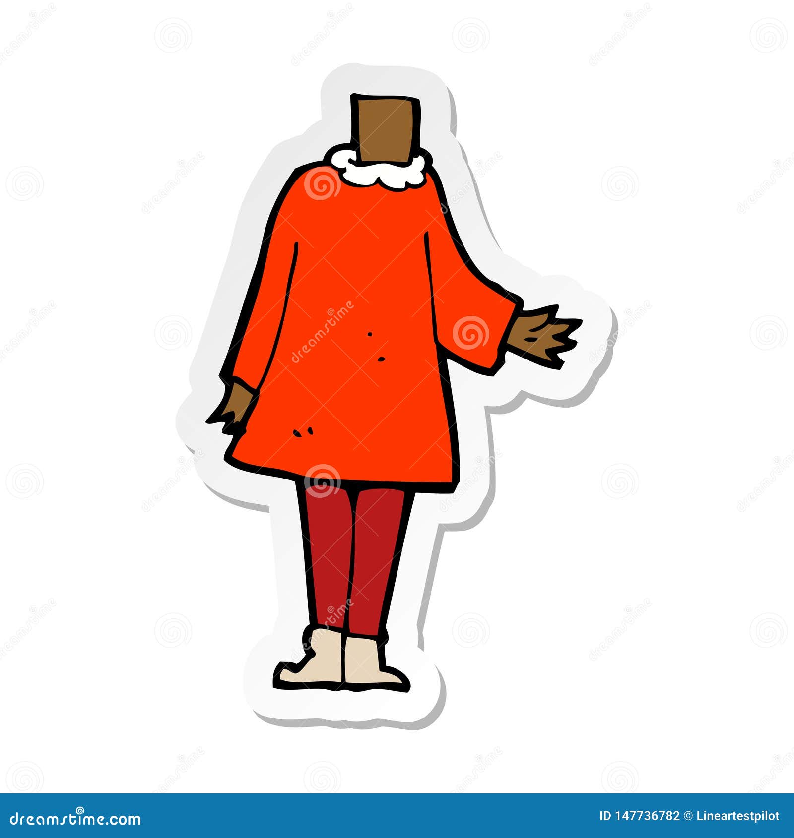 Sticker of a cartoon body stock vector. Illustration of match - 147736782