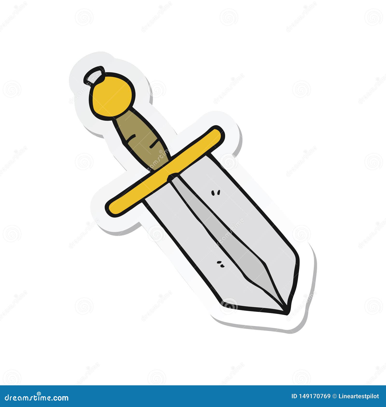 Cartoon Dagger In Maps | CartoonDealer.com #37020021