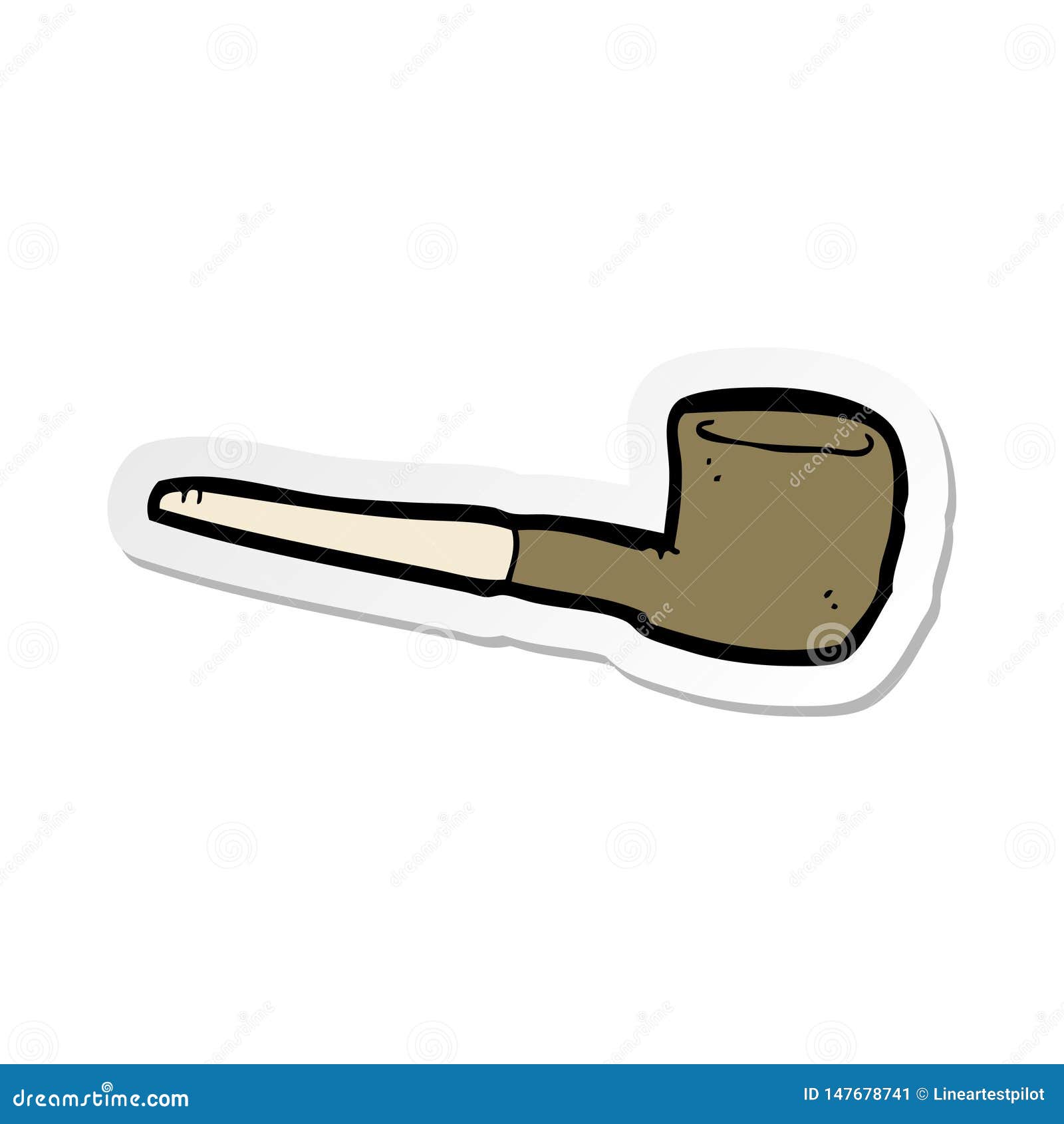 Sticker of a cartoon pipe stock vector. Illustration of character ...