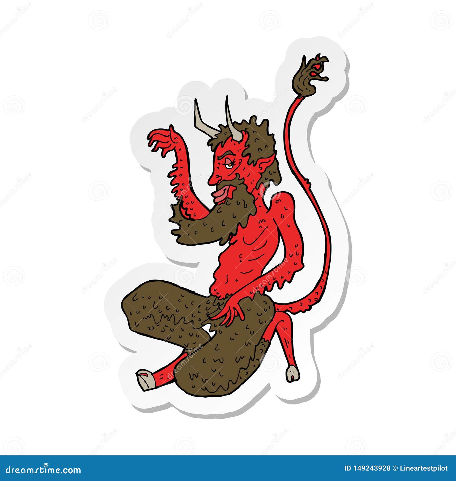 Traditional Devil Mask Vector Illustration For Sticker Or Tattoo Design ...
