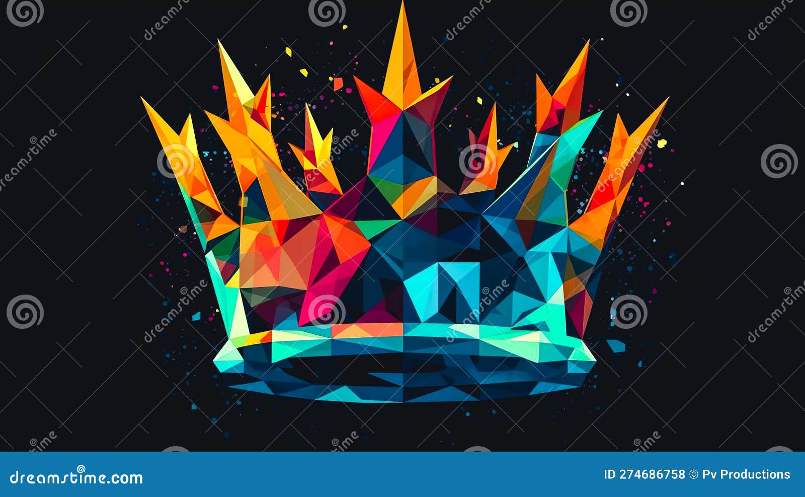 Creative Illustration with Crown, Modern Design, Generative AI. Stock ...