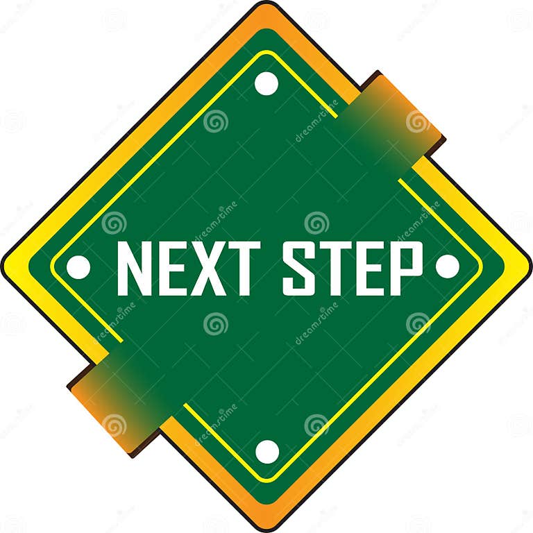 Illustration of Solution Next Step Button with Colourful Design Stock ...