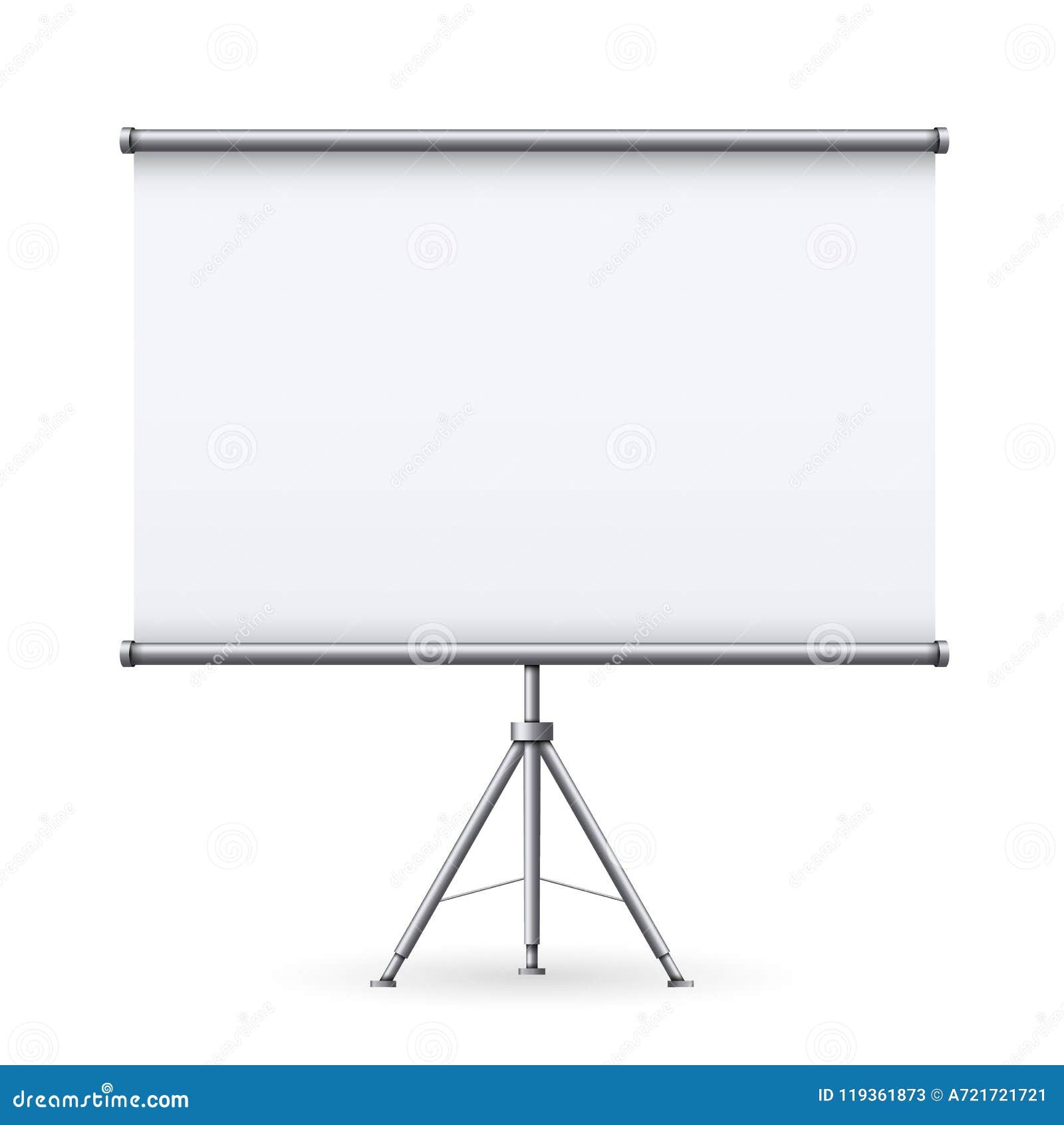 Creative Illustration Of Empty Meeting Projector Screen Isolated On ...