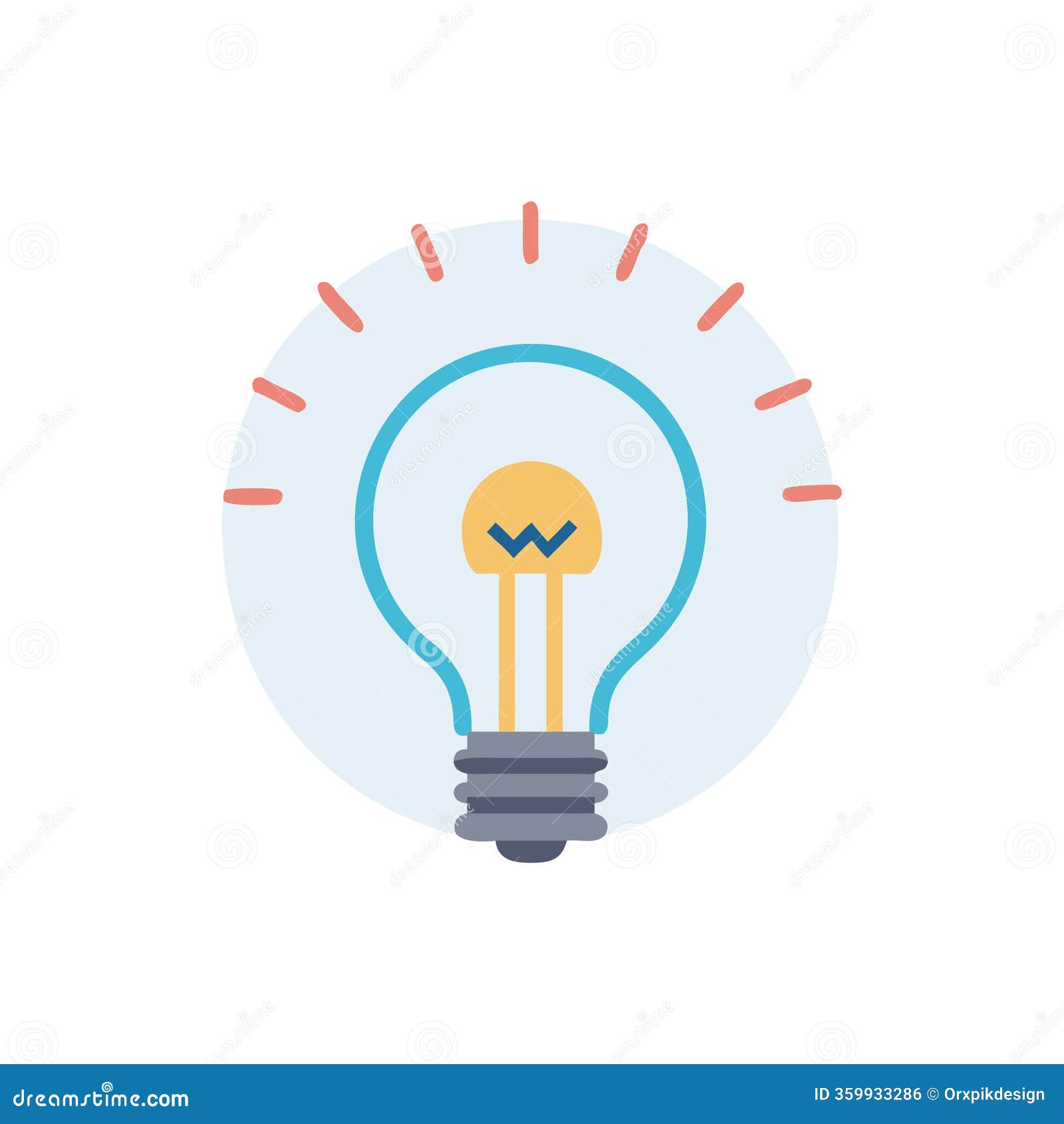 Creative Light Bulb Idea Illustration Icon Stock Illustration ...