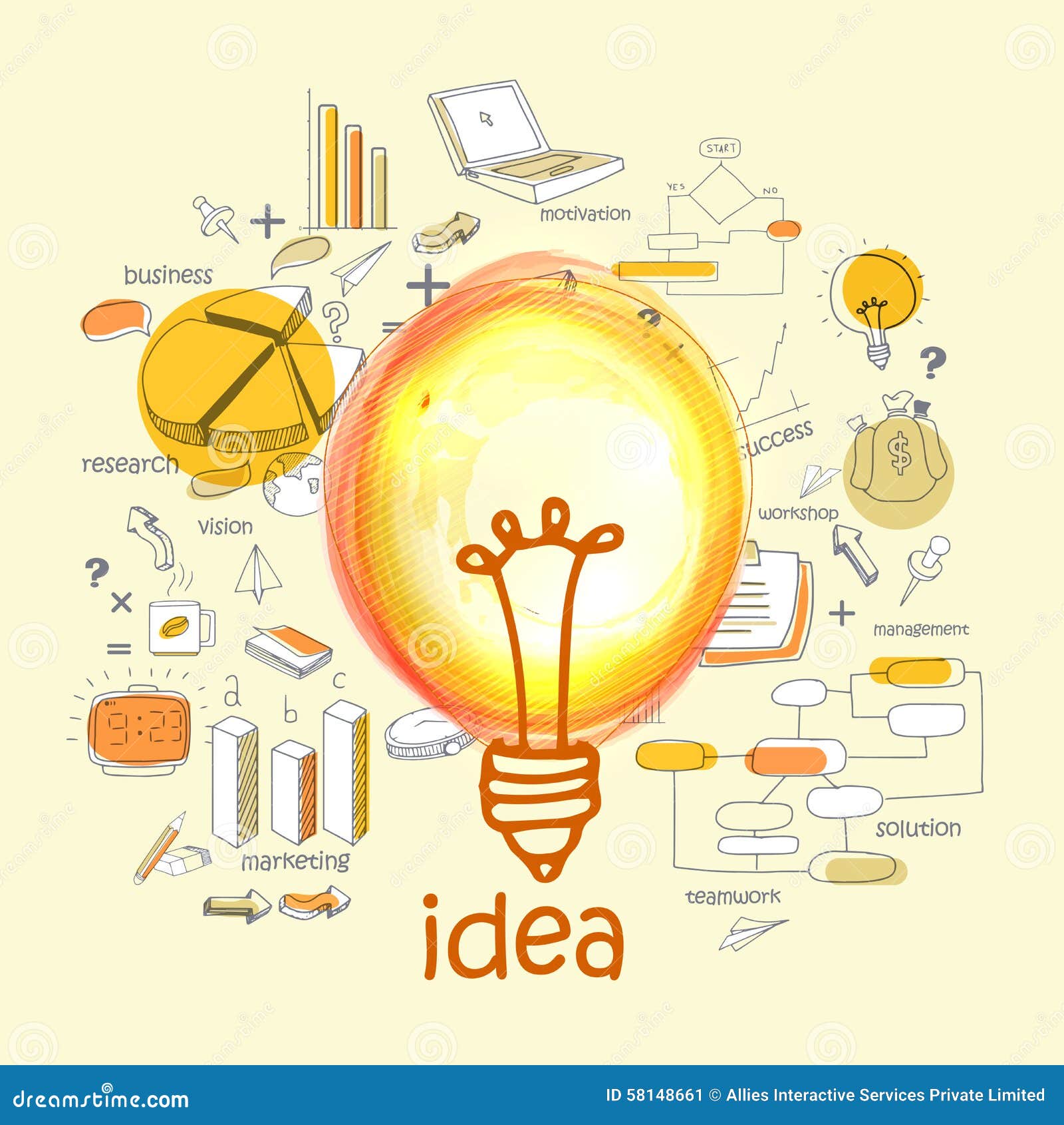 Creative Illustration for Idea Concept. Stock Illustration ...