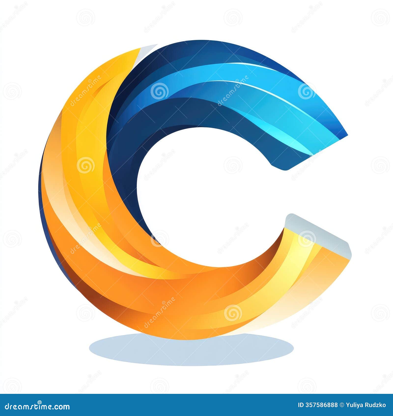 Creative Illustration of Letter "C" Logo Stock Illustration ...