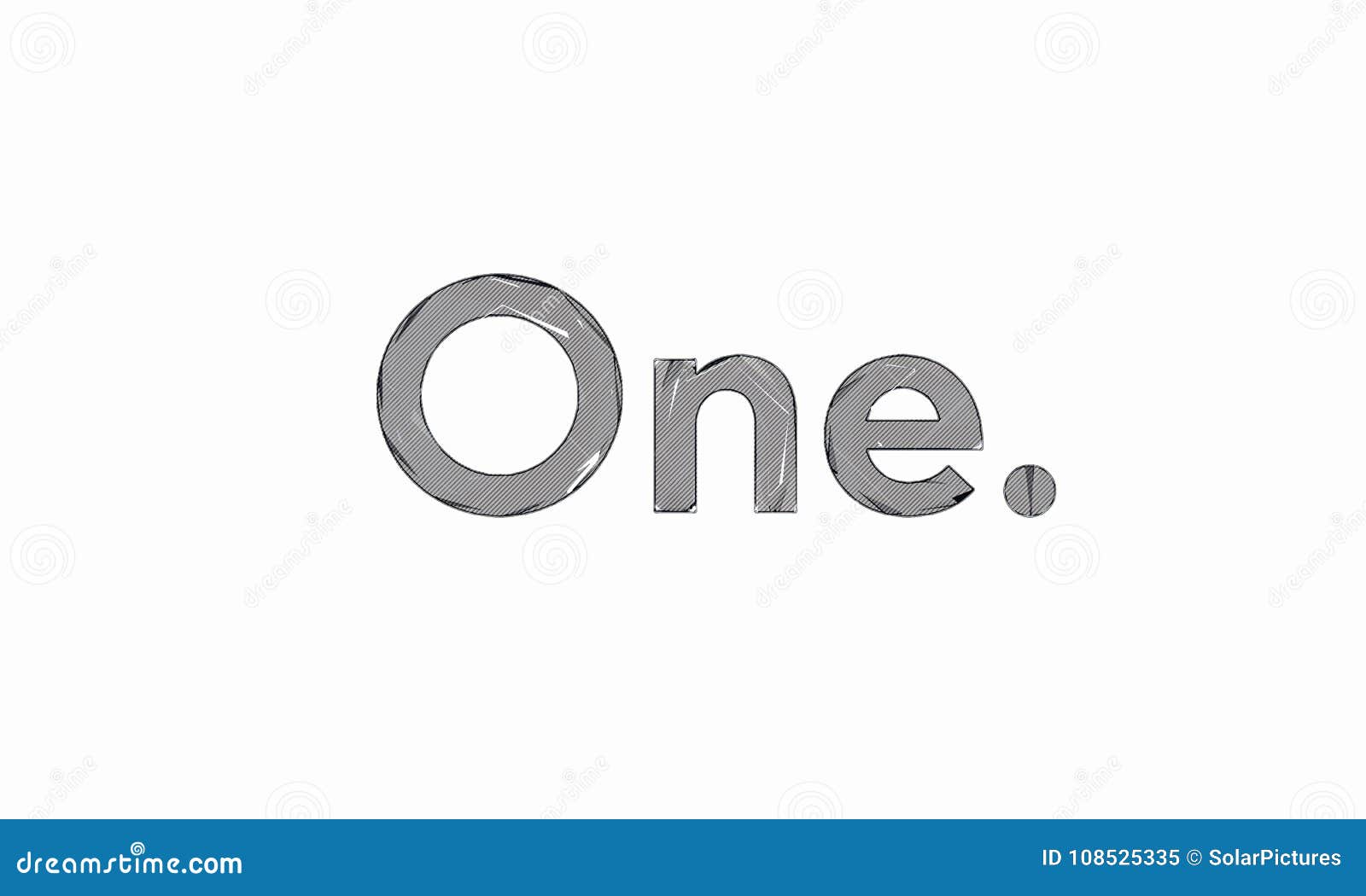 Creative Illustration - One - Logo - Isolated - Grey - Canvas Texture ...