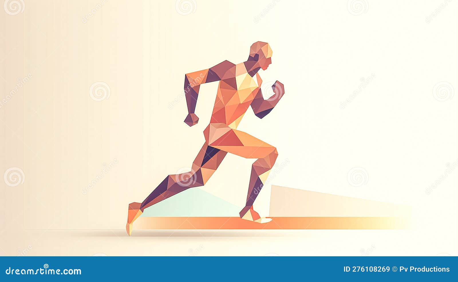 Running Cubic Character. 3d Style Red Cubic Character Illustration ...