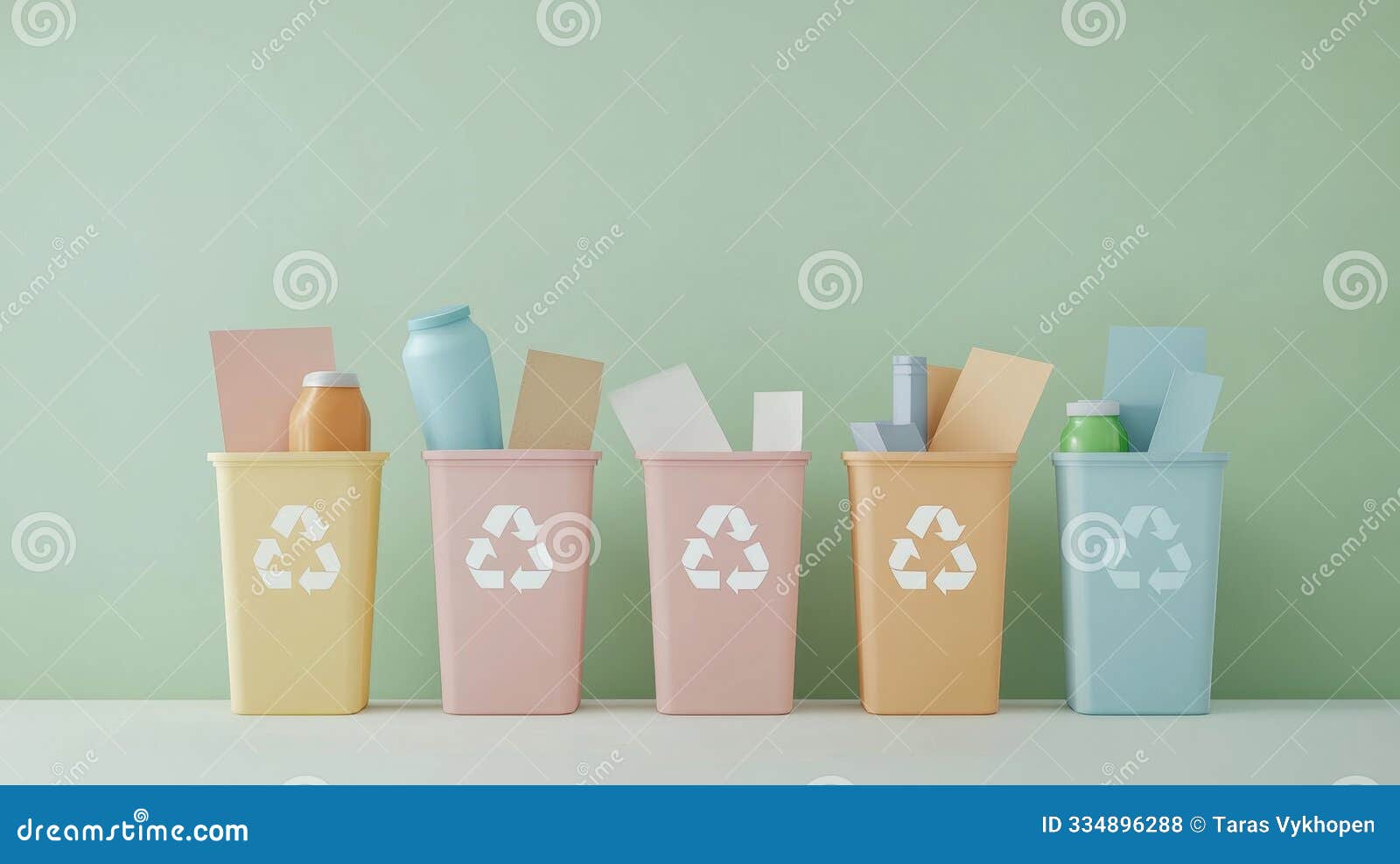 Creative Illustration Showcasing the Recycling Process of Paper Waste ...