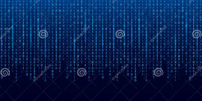 Creative Illustration of Stream of Binary Code. Computer Matrix ...