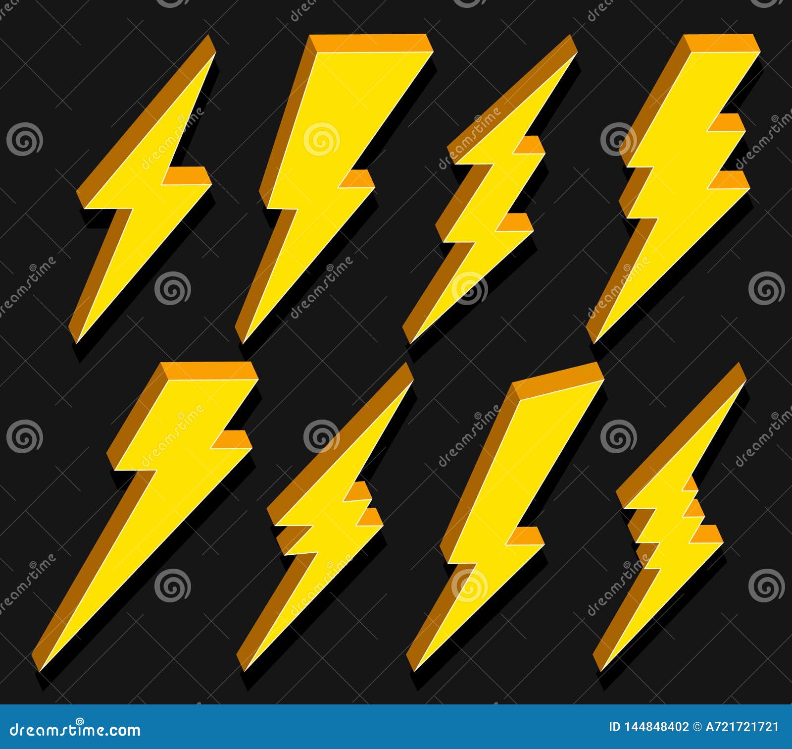 Creative Illustration Of Thunder And Bolt Lighting Flash Icon Set ... Creative Illustration Of Thunder And Bolt Lighting Flash Icon Set ...