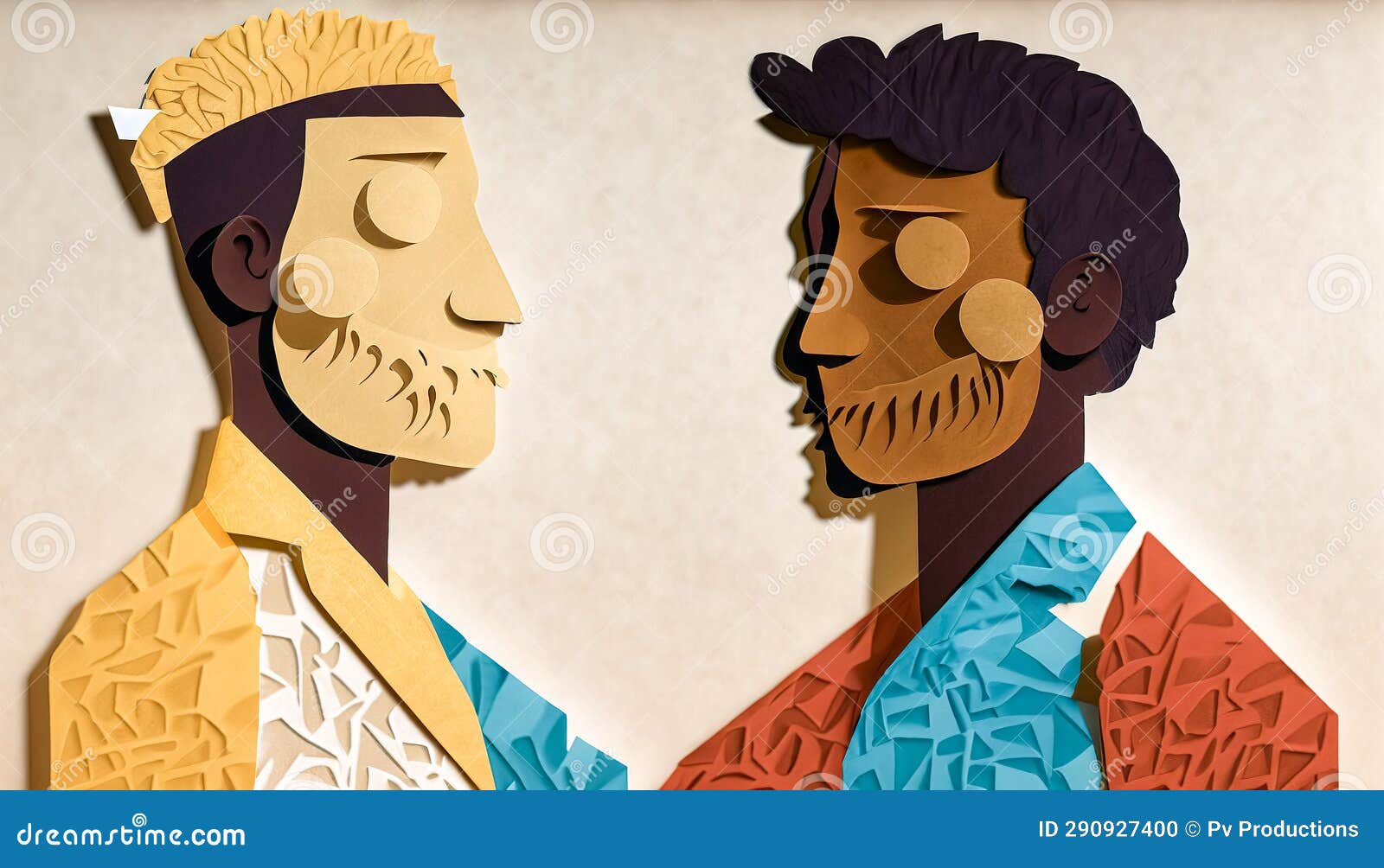 Creative Illustration with Two People, Hypocrisy Concept, Generative AI ...