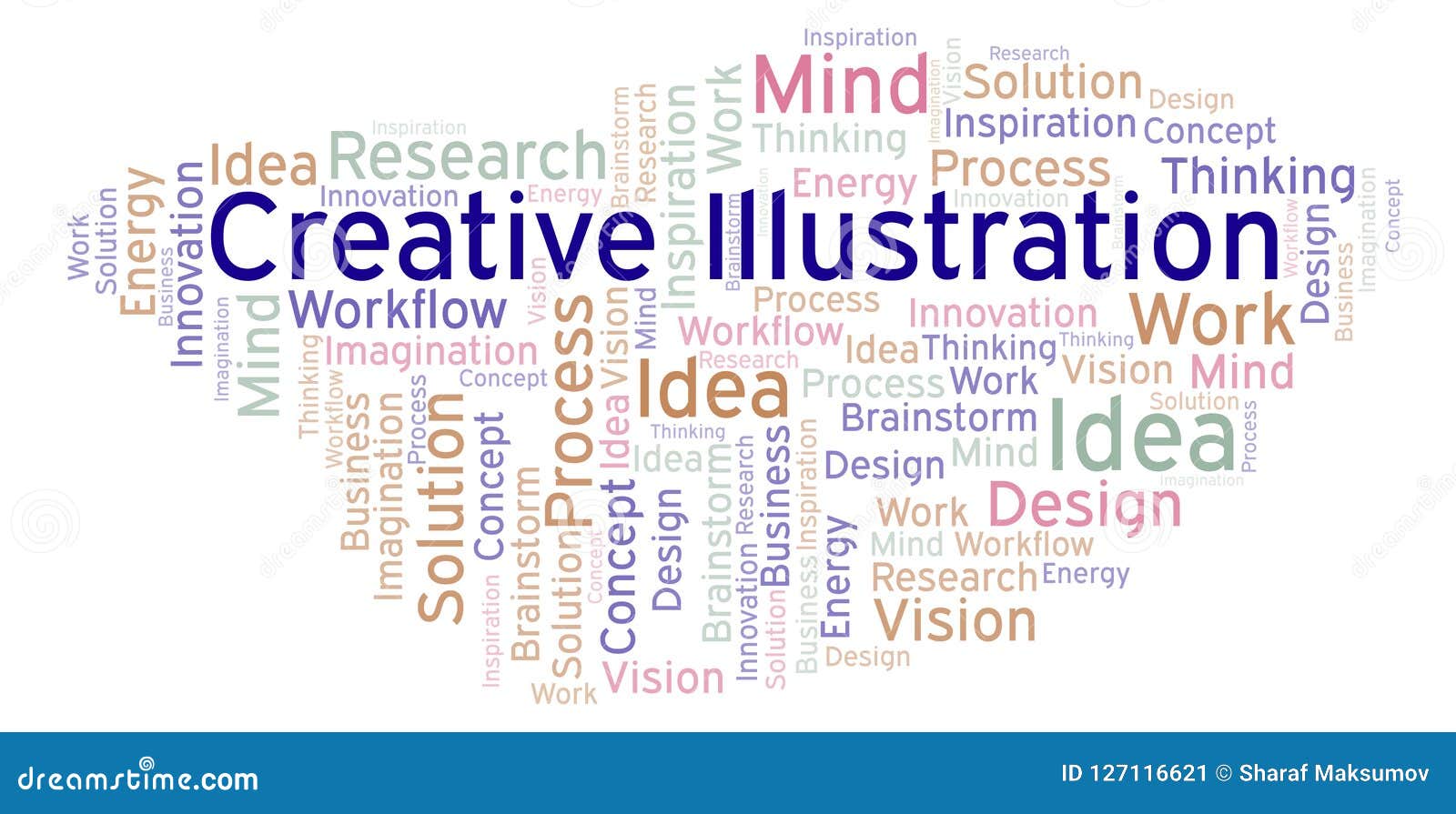 Creative Illustration Word Cloud, Made with Text only. Stock ...