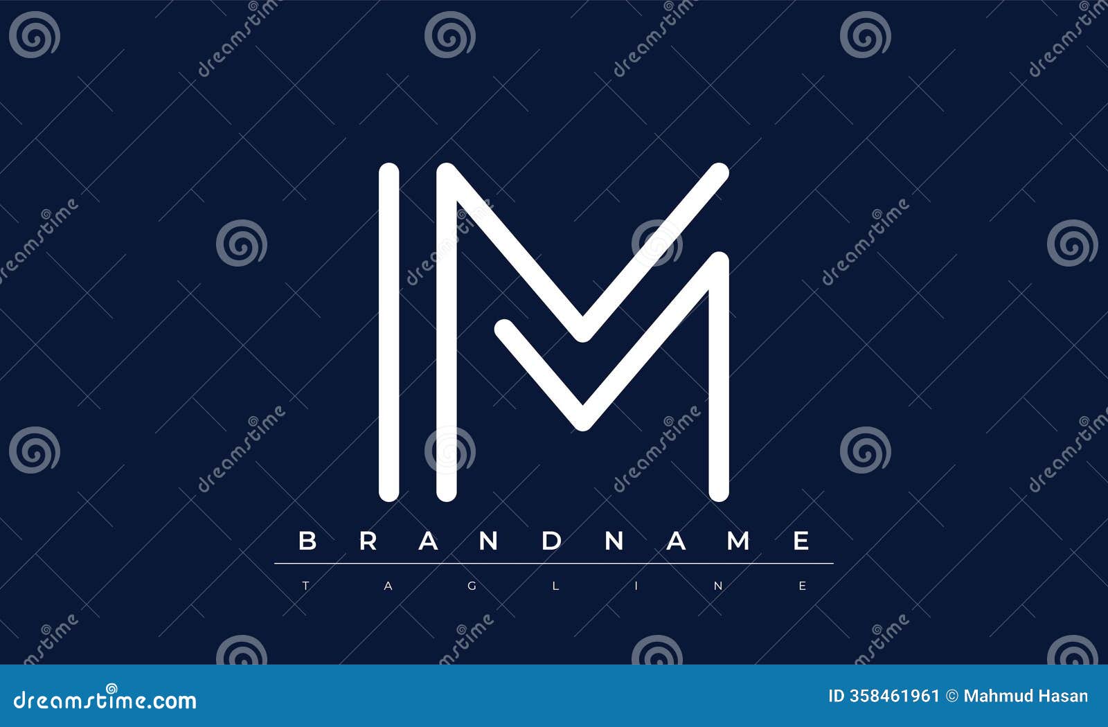 Creative IM Letter Initial Logo Vector Image Stock Vector ...