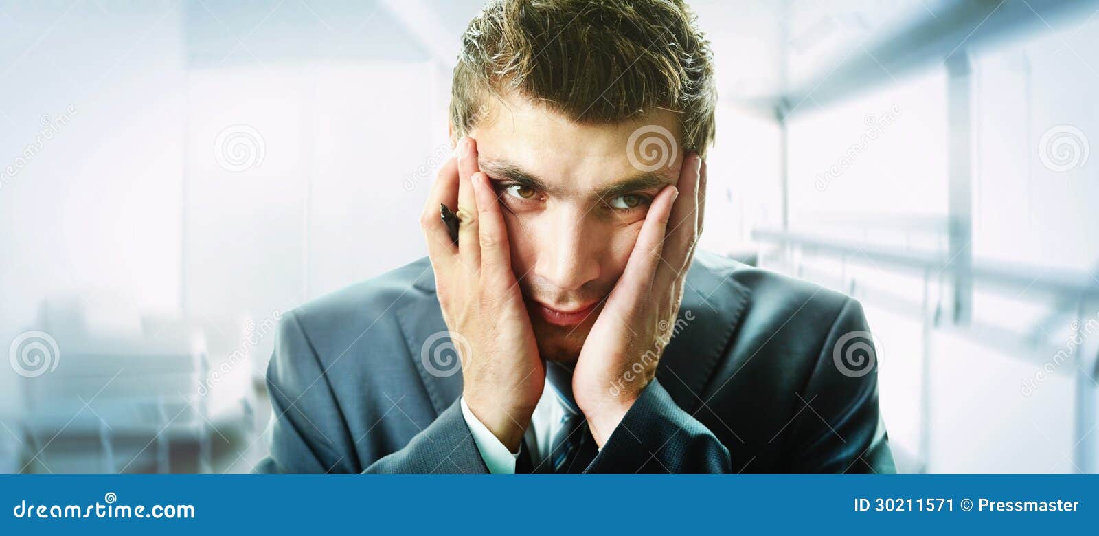 Troubled businessman stock image. Image of creativity - 30211571