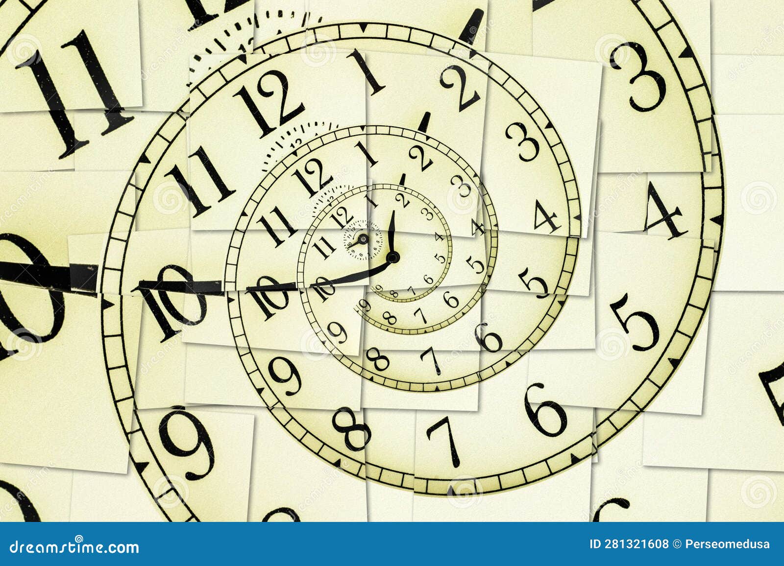 Creative Image - Hypnotic Clock Background. Concept of Hypnosis ...