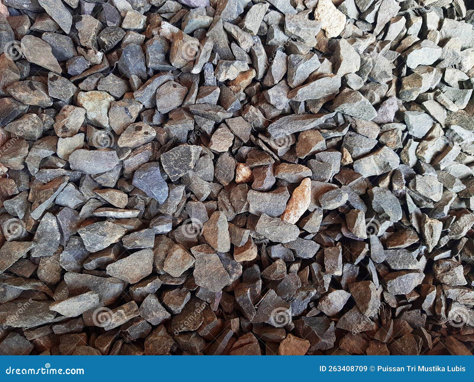 A Creative Image of River Rock Fragments Mixed in Various Forms Stock ...