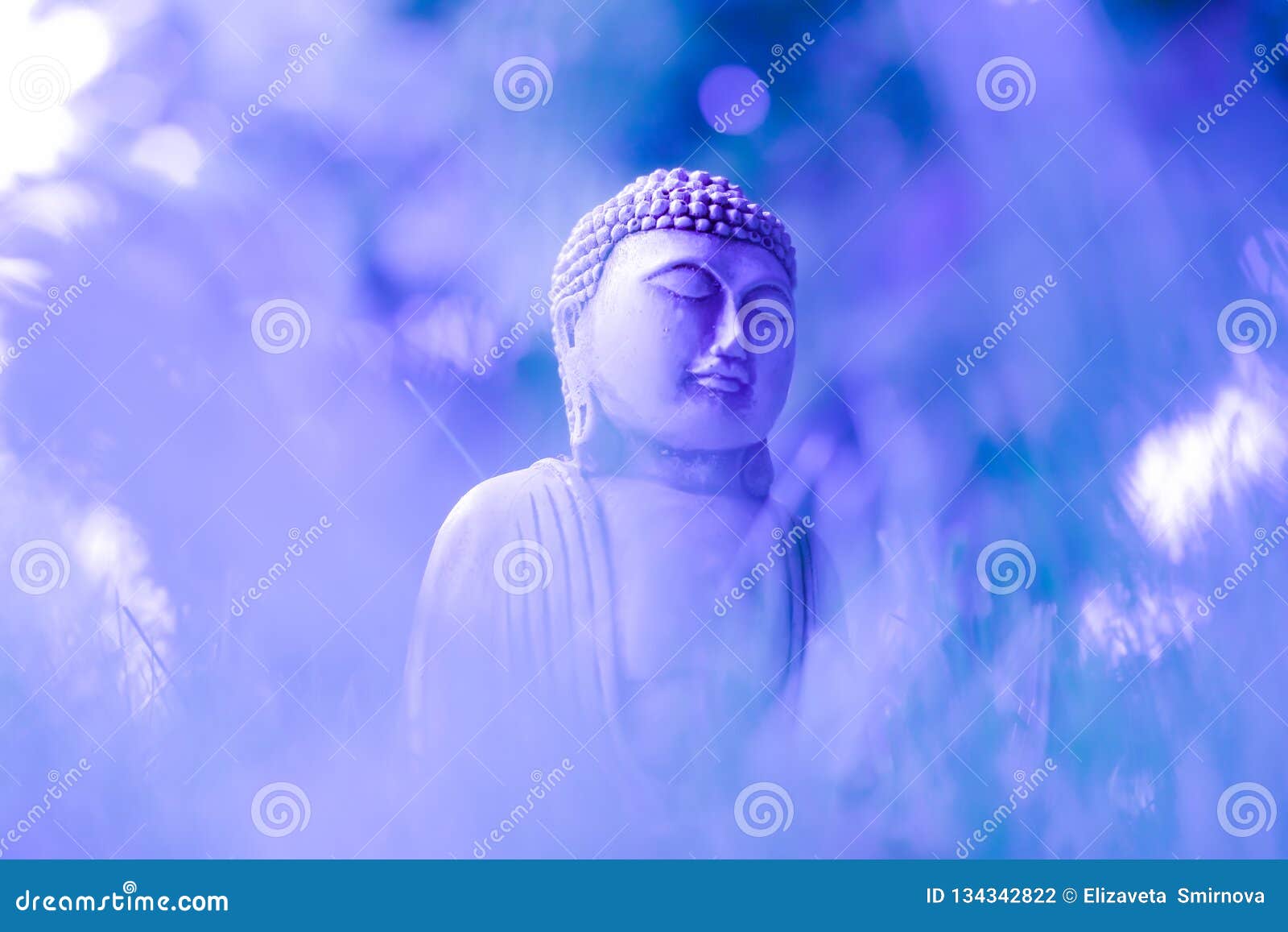 A Creative Image of a Small Meditating Statue of Buddha on Delicate ...