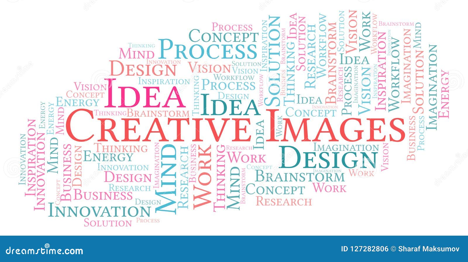 Creative Images Word Cloud, Made with Text only. Stock Illustration ...