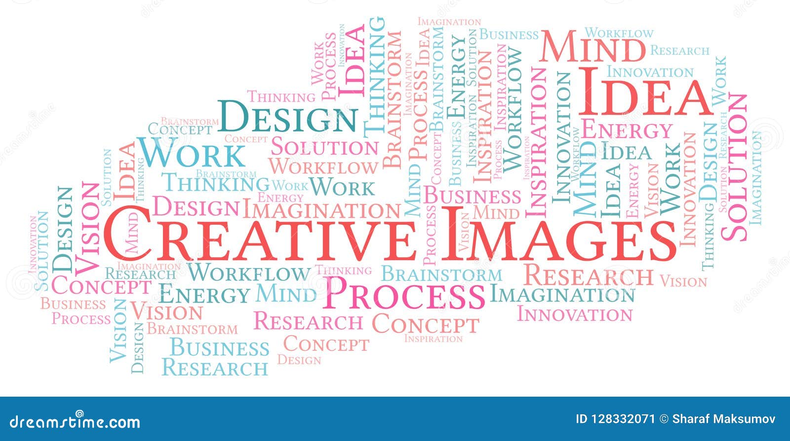 Creative Images Word Cloud, Made with Text only. Stock Illustration ...