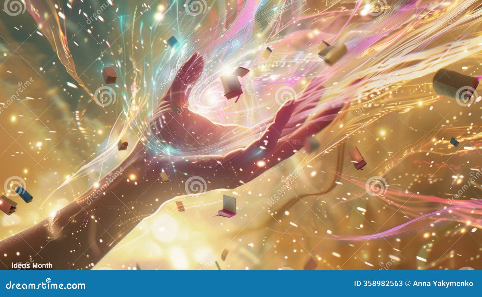 Surreal Hand Drawing, Portrait Of A Man Decorative Artwork Royalty-Free ...