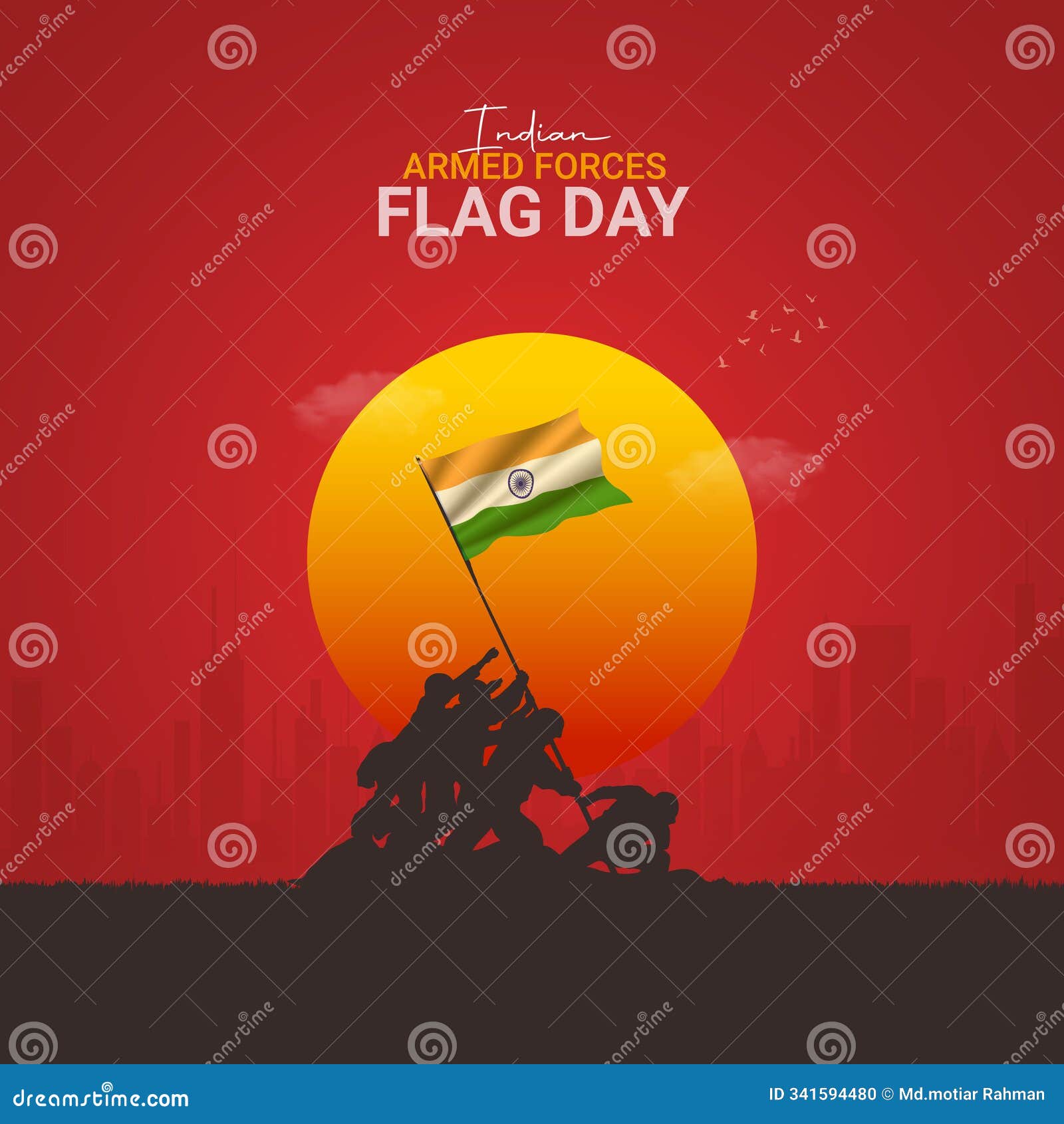 Creative Indian Armed Forces Flag Day Ads Design. Indian Armed Forces ...