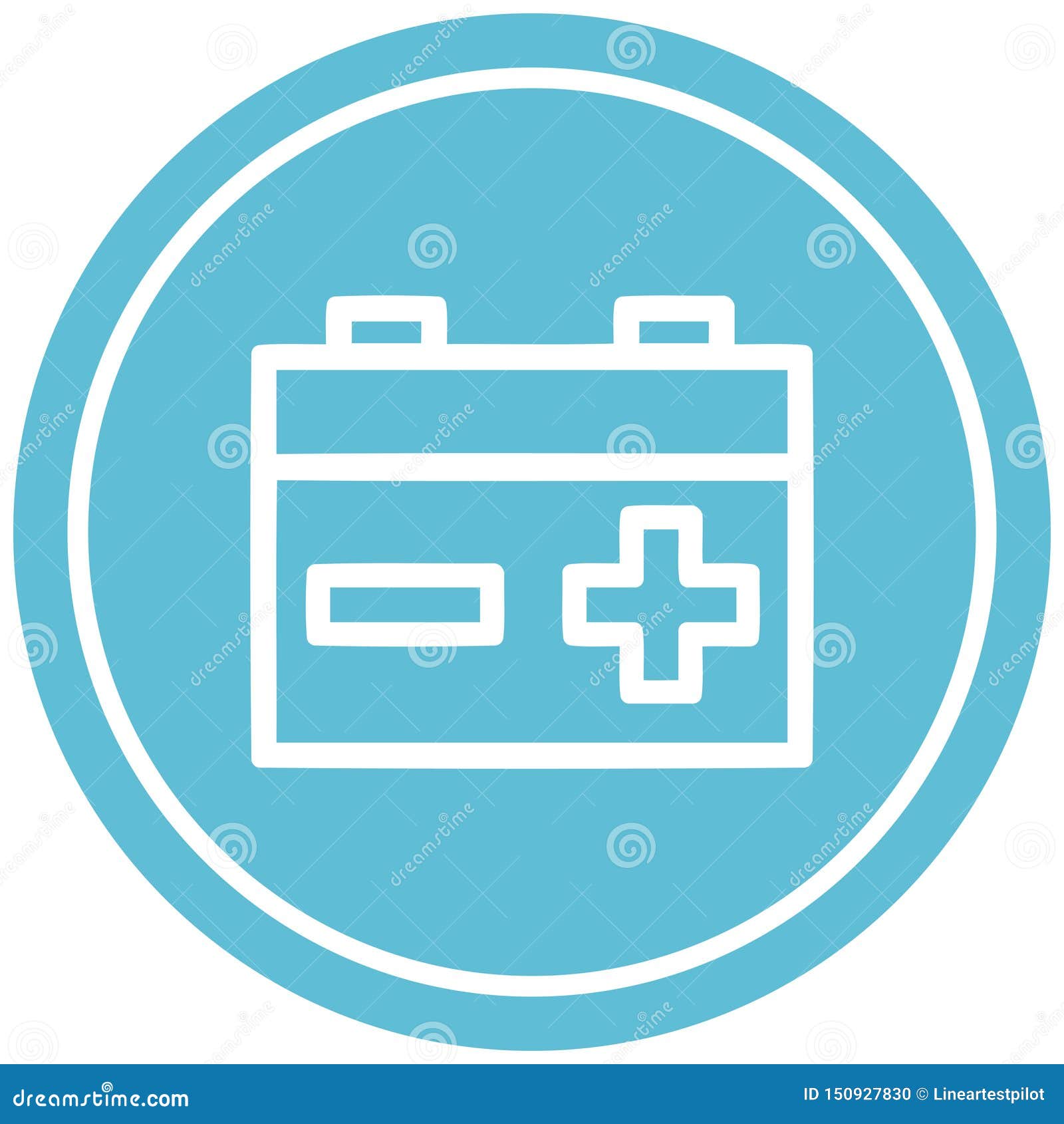 A Creative Industrial Battery Circular Icon Stock Vector - Illustration ...