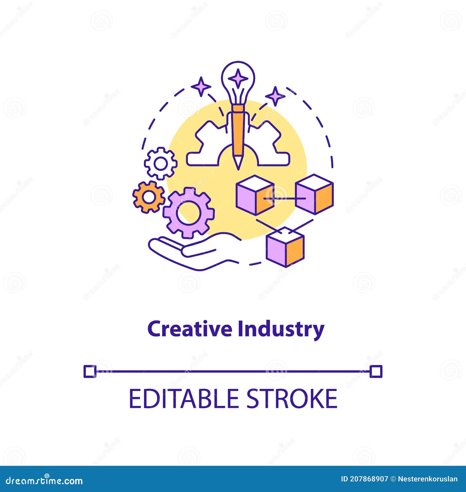 Creative Industry Concept Icon Stock Illustration - Illustration of ...